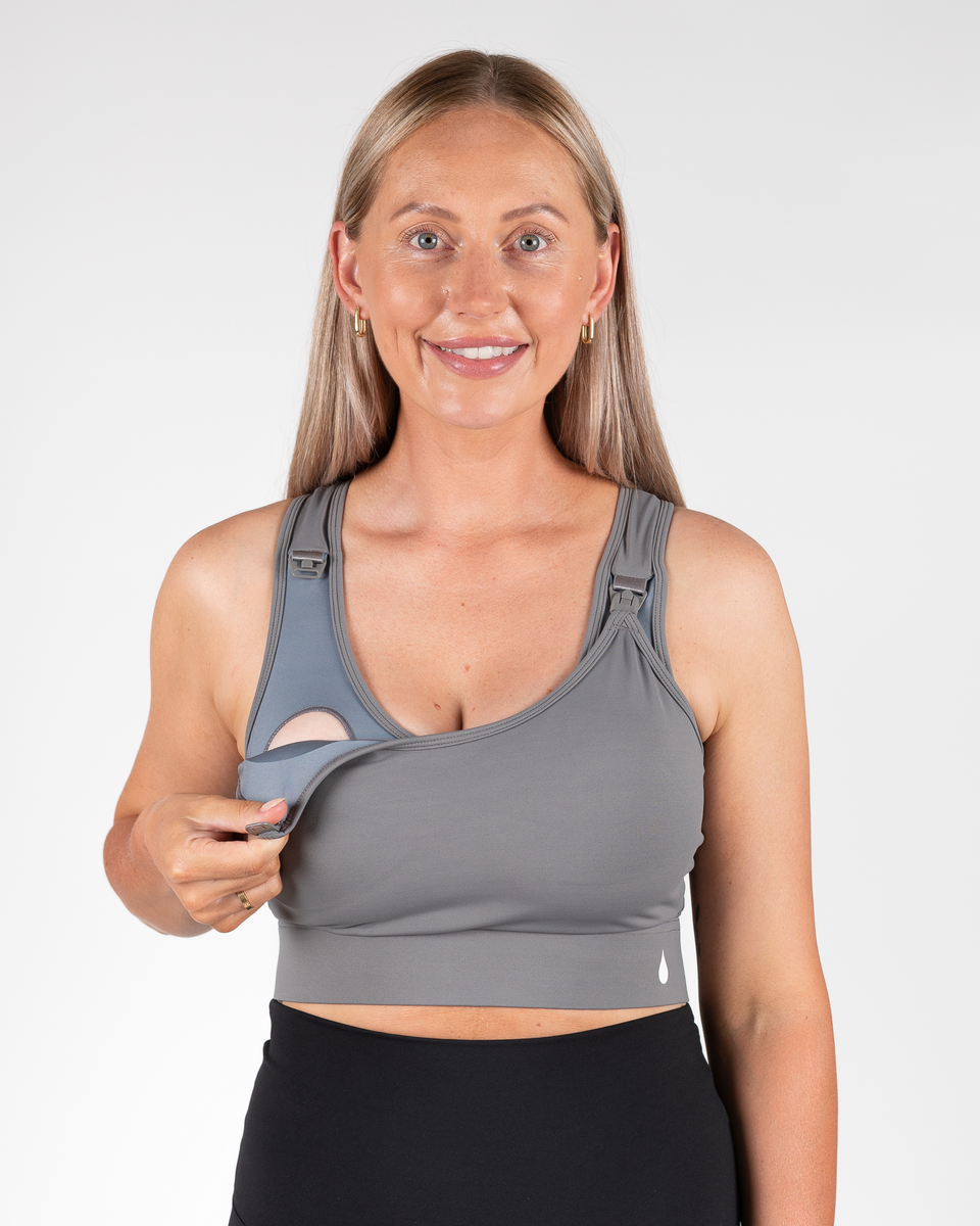 Cadence High Impact Crop - Charcoal – The Milk Boutique