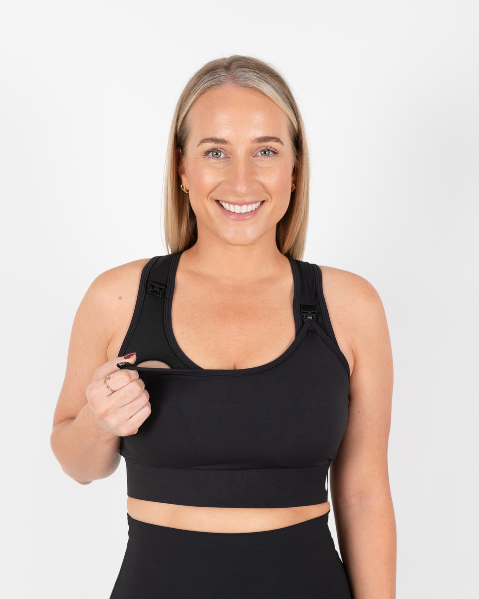 Cadence High Impact Crop - Black – The Milk Boutique
